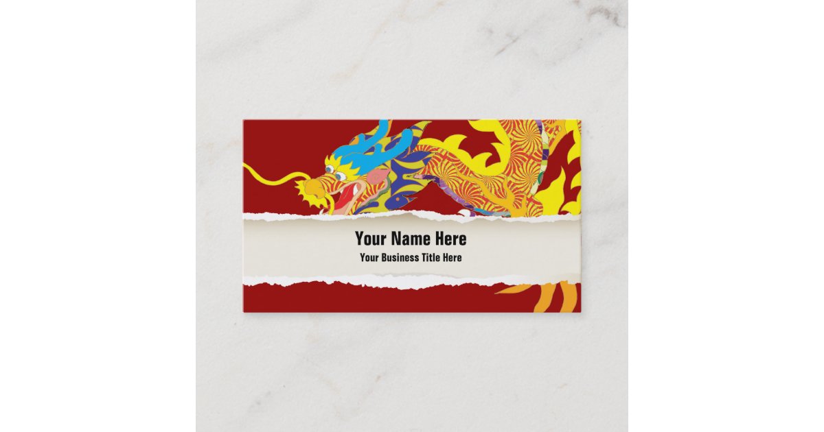 Lucky Chinese Dragon Business Card | Zazzle