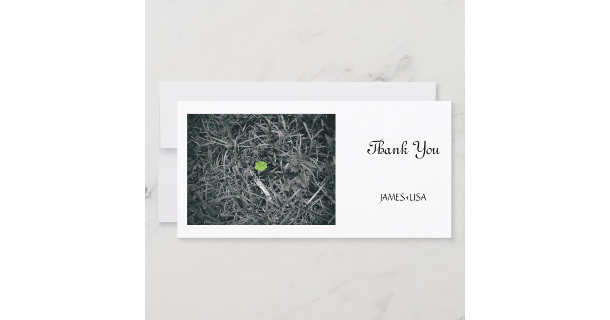 lucky clover thank you card | Zazzle