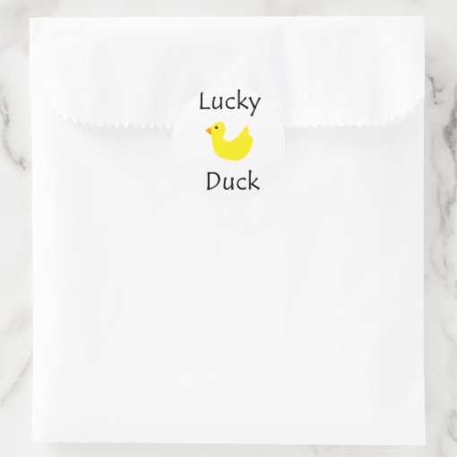 Lucky Duck Classic Round Sticker | Zazzle