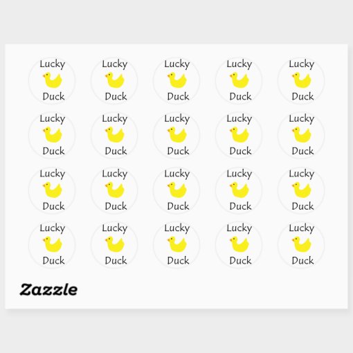 Lucky Duck Classic Round Sticker | Zazzle