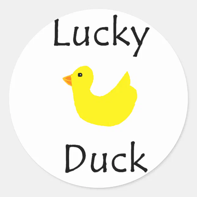 Lucky Duck Classic Round Sticker | Zazzle