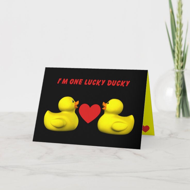 Lucky Ducky Holiday Card | Zazzle