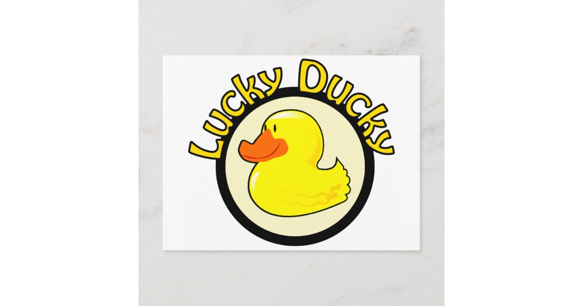 Lucky Ducky Postcard | Zazzle