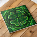 Lucky Four-leaf clover luxury Ceramic Tile | Zazzle