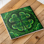 Lucky Four-leaf clover luxury Ceramic Tile | Zazzle