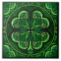Lucky Four-leaf clover luxury Ceramic Tile | Zazzle