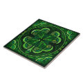 Lucky Four-leaf clover luxury Ceramic Tile | Zazzle