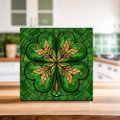 Lucky Four-leaf clover - Mosaic art Ceramic Tile | Zazzle