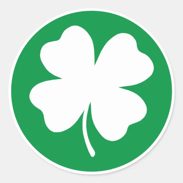 Lucky Four Leaf Clover Stickers | Zazzle