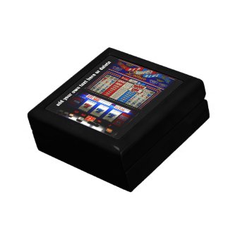 Lucky Gambler Slot Machine Keepsake Box | Zazzle