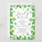 Lucky In Love Engagement Party Invitation | Zazzle