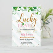 Lucky in love party invitation | Zazzle