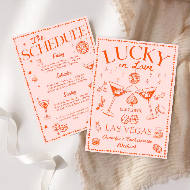 Lucky In Love Playing Card Bachelorette Weekend | Zazzle