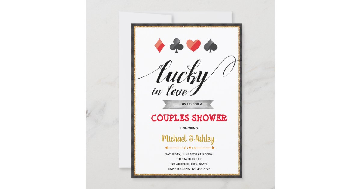 Lucky in love vegas party invitation | Zazzle