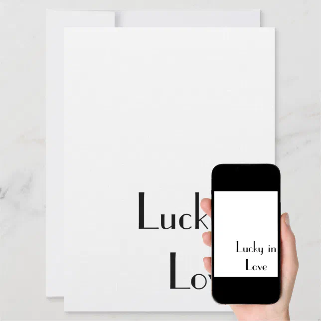 "Lucky in Love" , wedding, engage or shower invite | Zazzle