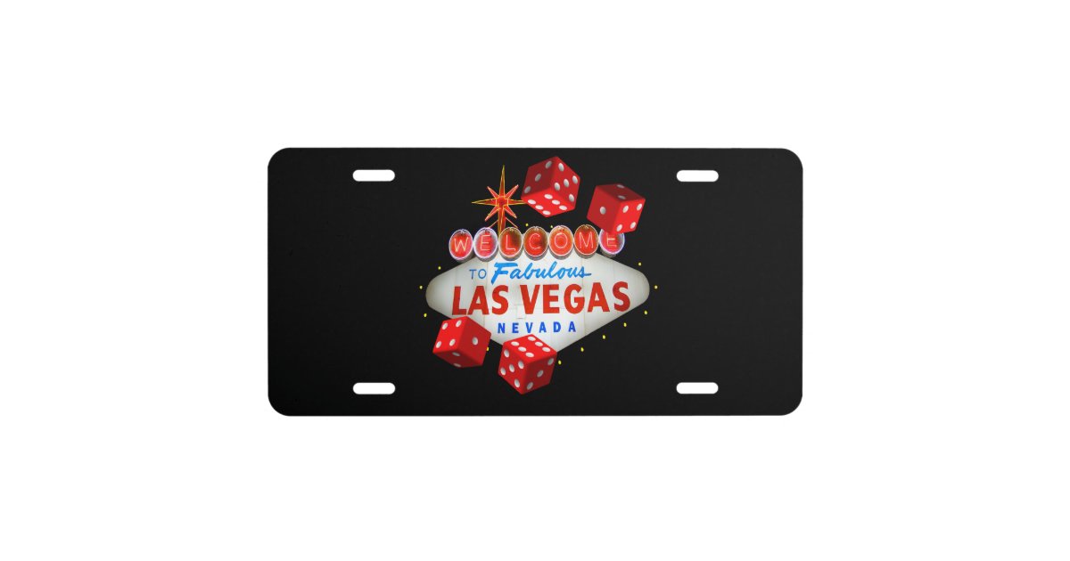 Lucky Las Vegas Custom License Plate | Zazzle