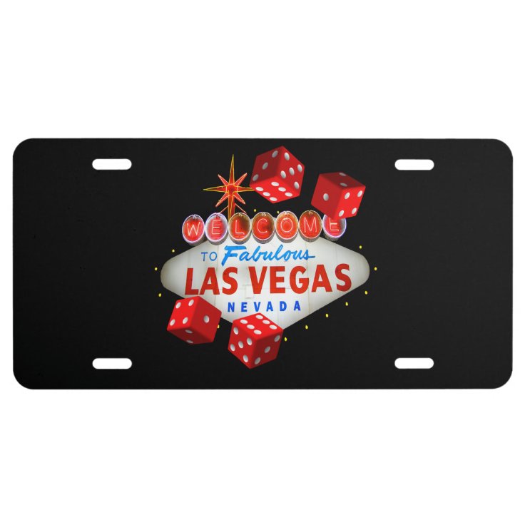 Lucky Las Vegas Custom License Plate | Zazzle