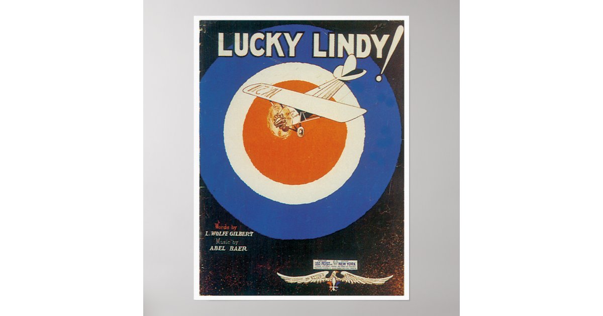 Lucky Lindy Poster | Zazzle