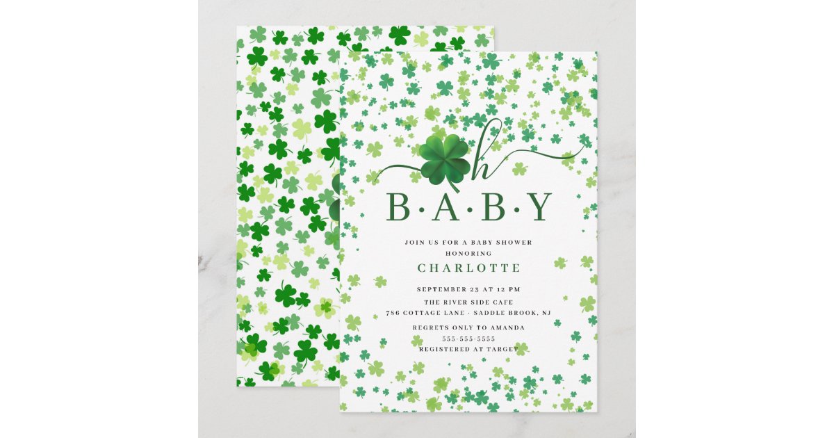 Lucky Little One Baby Shower Invitation | Zazzle