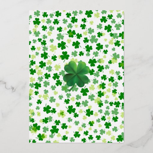 Lucky Little Shamrock Baby Shower Foil Invitation | Zazzle
