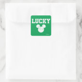 Lucky Mickey Mouse | St. Patrick's Day Square Sticker | Zazzle