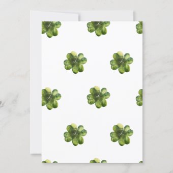 Lucky One, Four Leaf Clover First Birthday Invitation | Zazzle