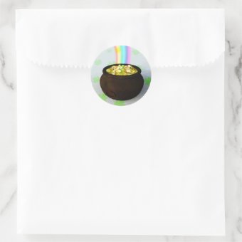 Lucky Pot of Gold Sticker | Zazzle