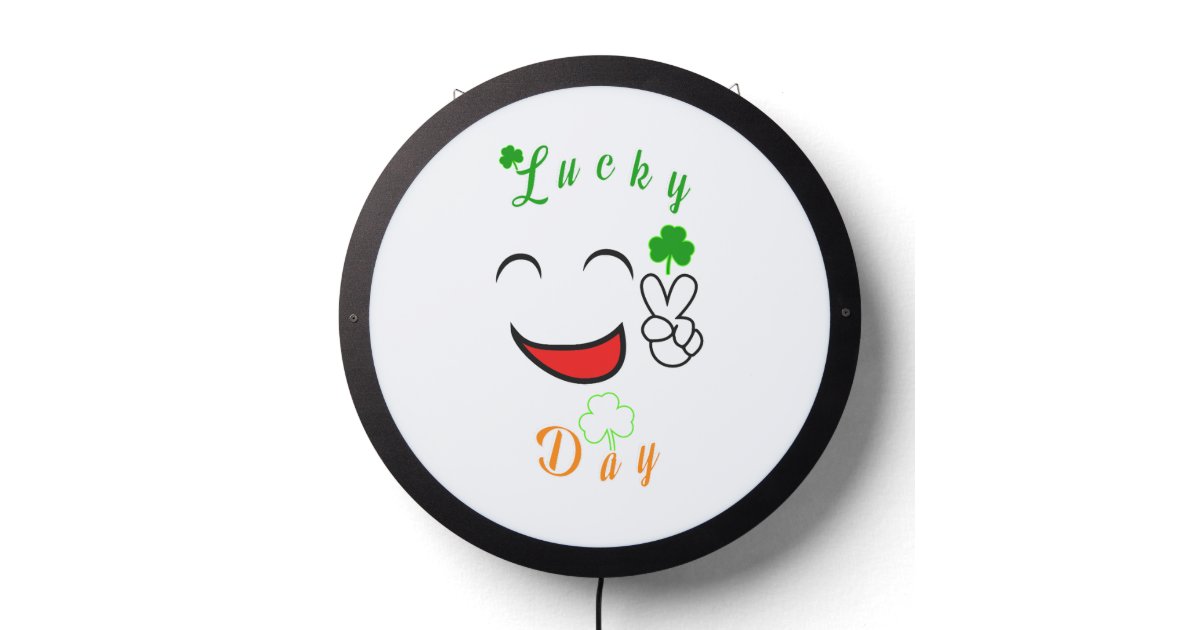 Lucky Pray Saint Dublin Day Patron Irish LED Sign | Zazzle