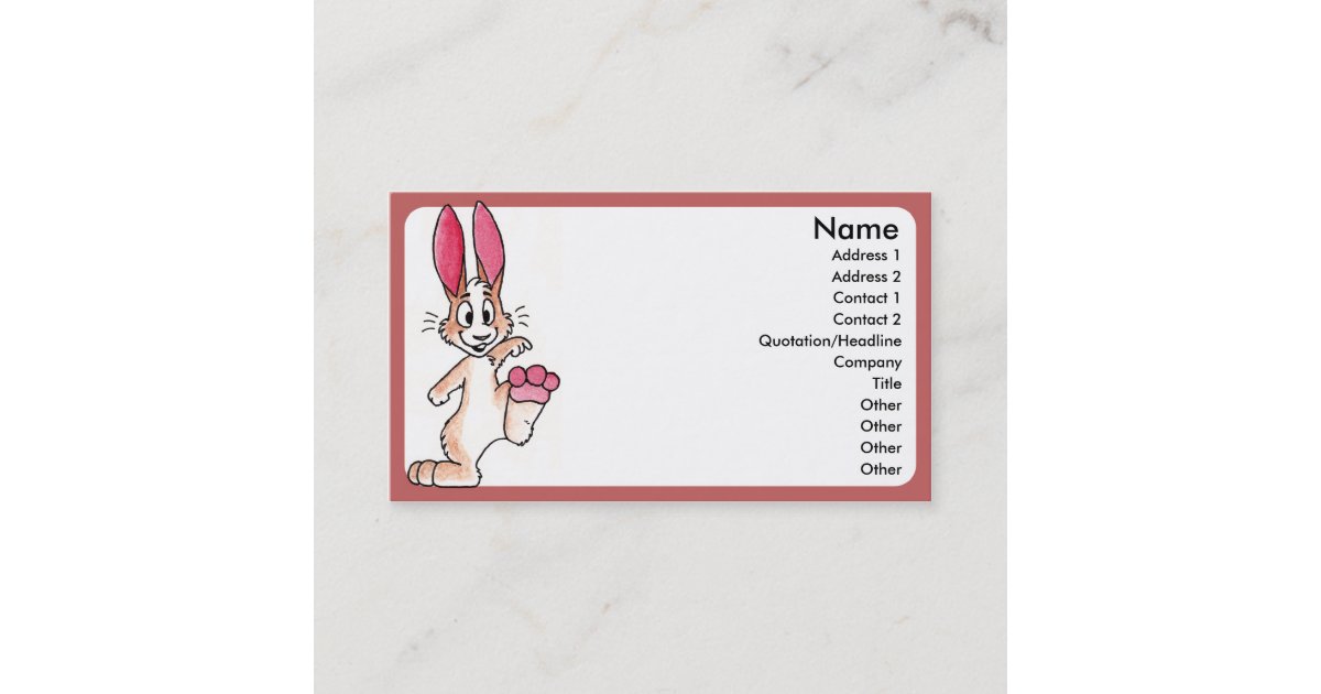 Lucky Rabbit Business Card | Zazzle