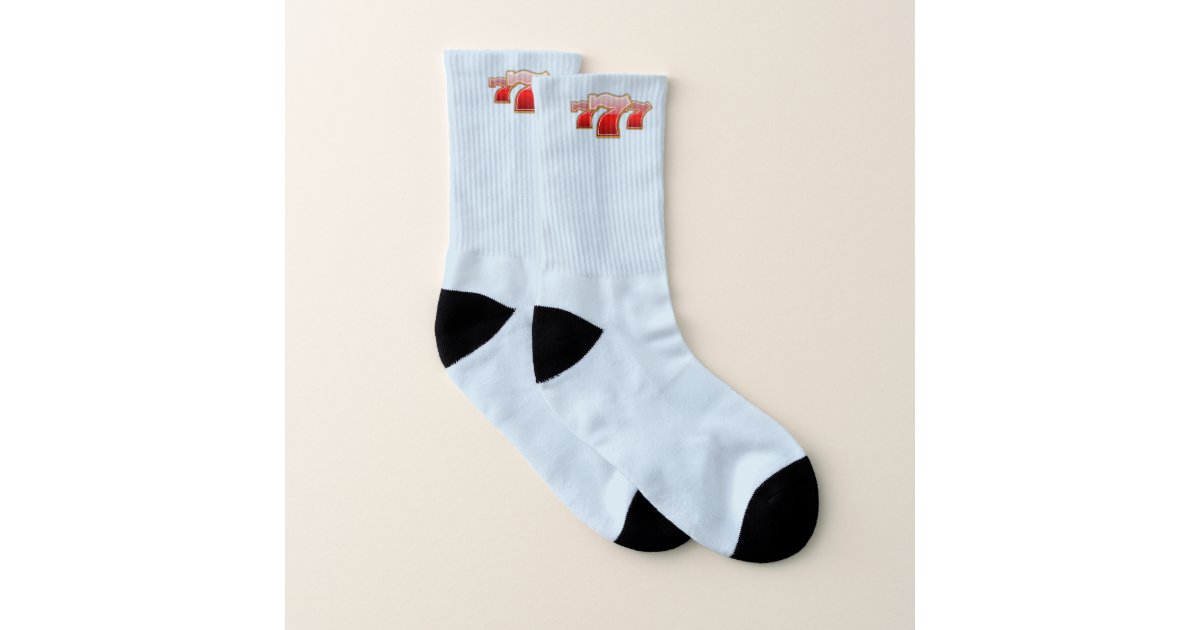 Lucky Sevens - Slot Machine Jackpot Socks | Zazzle
