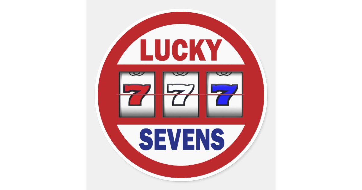 Lucky Sevens Slots Classic Round Sticker | Zazzle