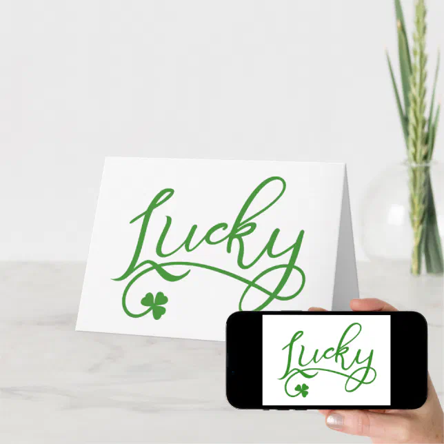 Lucky Shamrock St Patricks Day Card | Zazzle