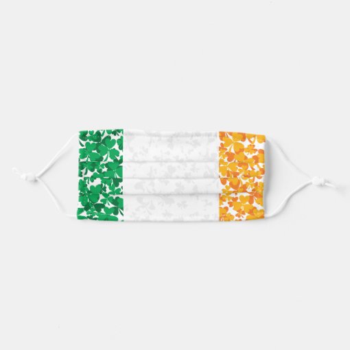 Lucky Shamrocks made up of Little Shamrocks Adult Cloth Face Mask | Zazzle