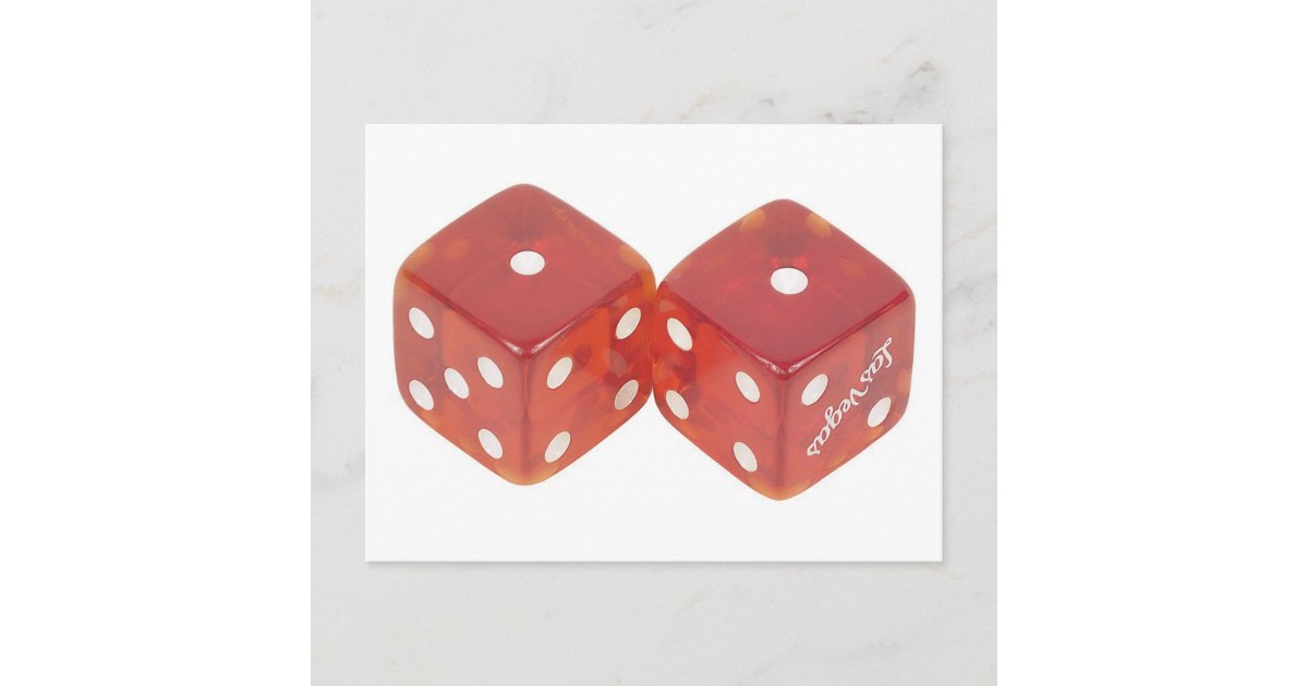 Lucky Wedding Dice Postcard | Zazzle