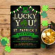 Lucky You! St. Patrick's Day Party Real Foil Invitation | Zazzle