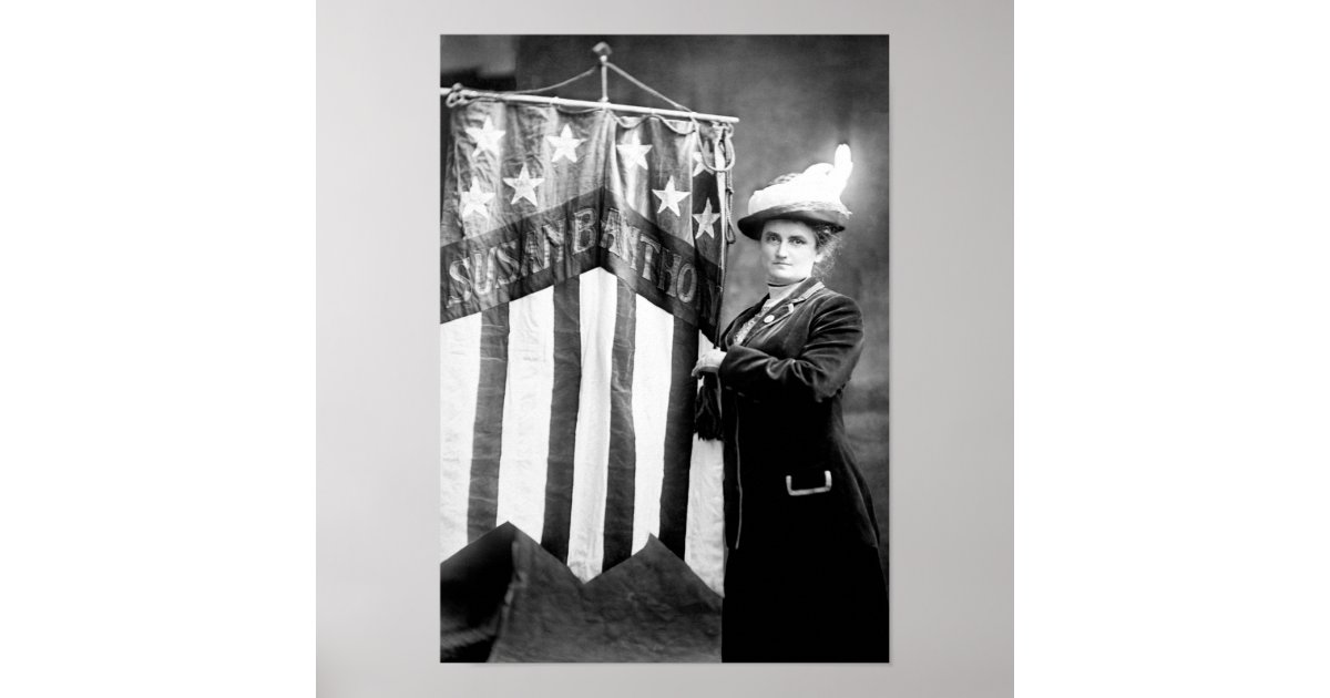 Lucy E. Anthony with Susan B. Anthony Banner Poster | Zazzle