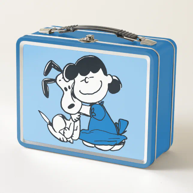 Lucy Hugging Snoopy Metal Lunch Box | Zazzle