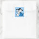 Lucy Hugging Snoopy Square Sticker | Zazzle