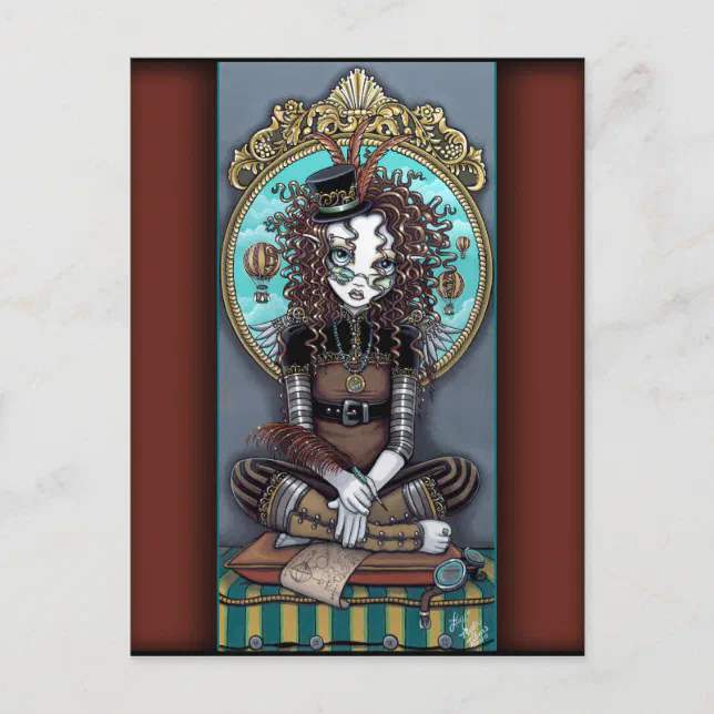 "Lucy" Steam Punk Fairy Art Postcard | Zazzle