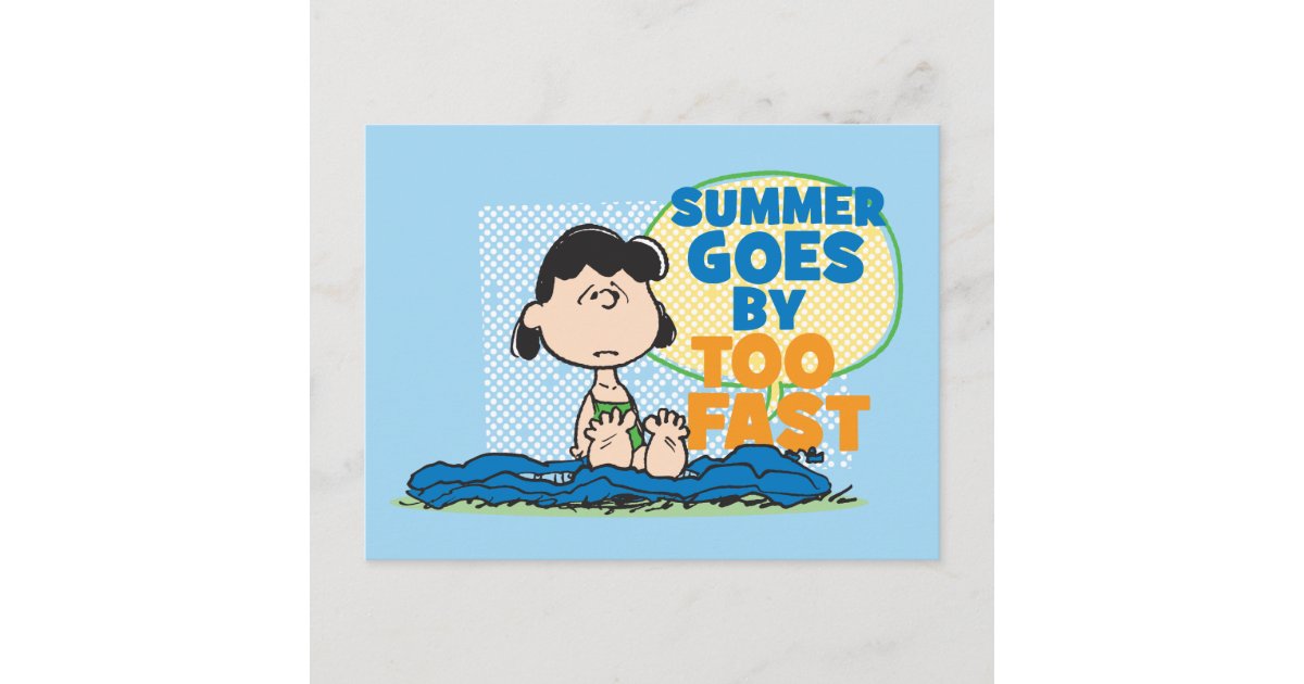 Lucy - Summer Goes By Too Fast Postcard | Zazzle