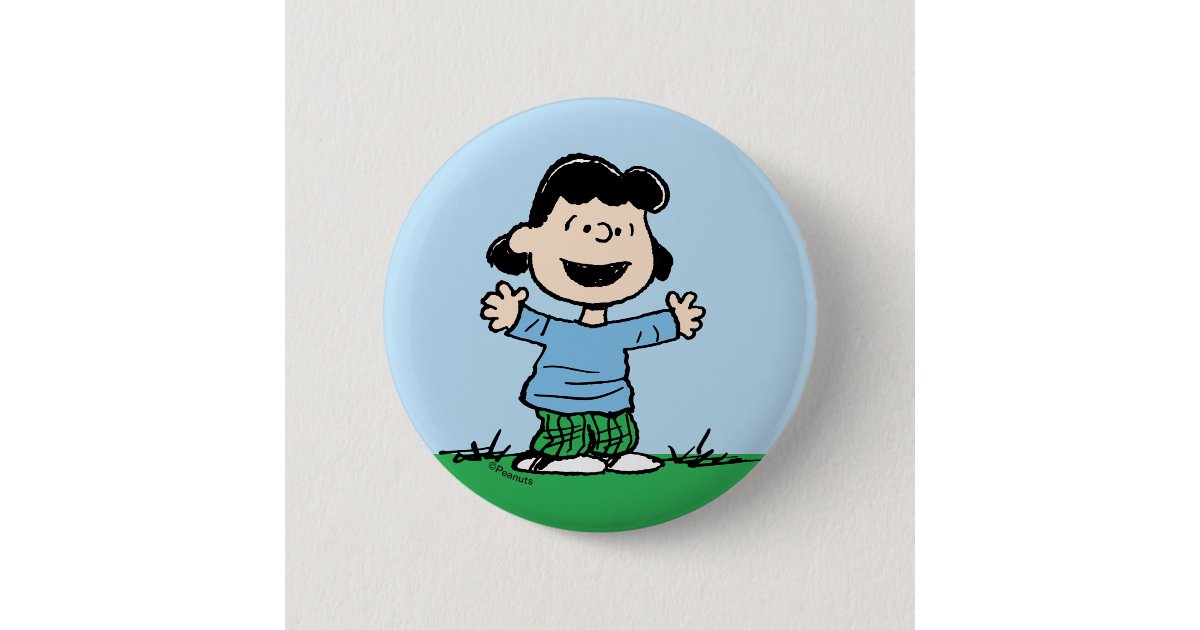 Lucy With Arms Wide Button | Zazzle