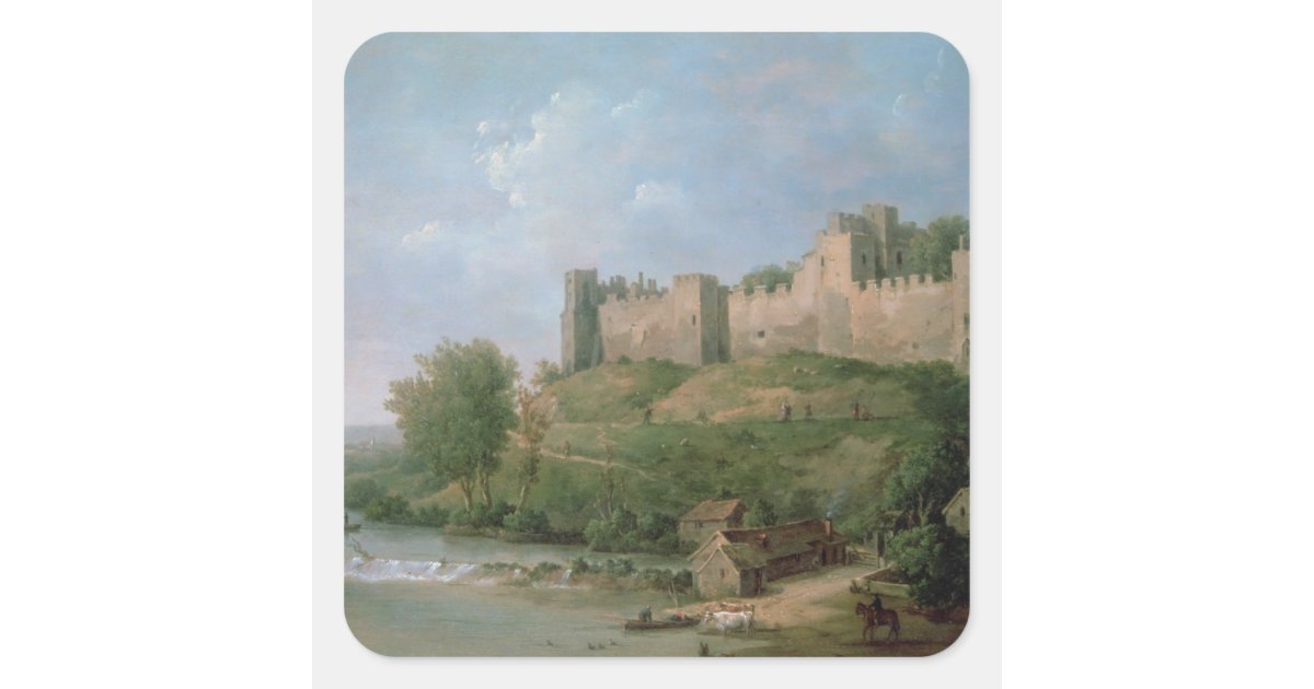 Ludlow Castle Square Sticker | Zazzle
