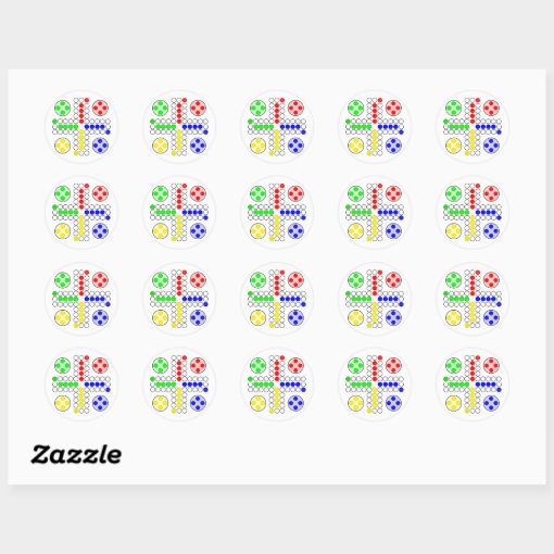 Ludo Classic Board Game Classic Round Sticker | Zazzle