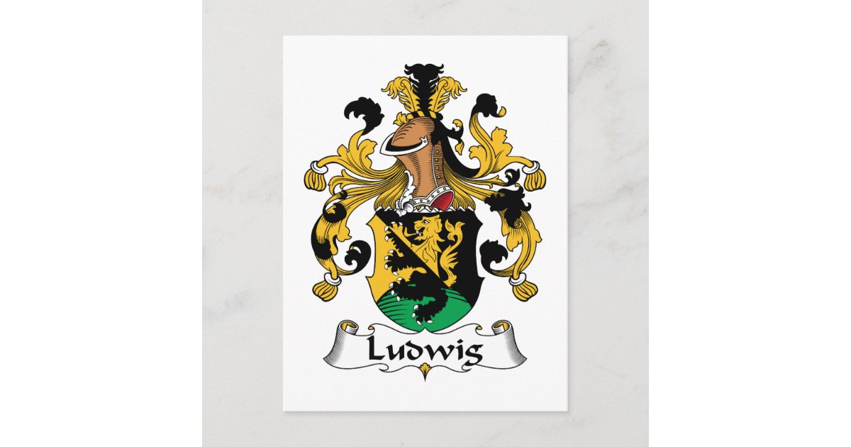 Ludwig Family Crest Postcard | Zazzle
