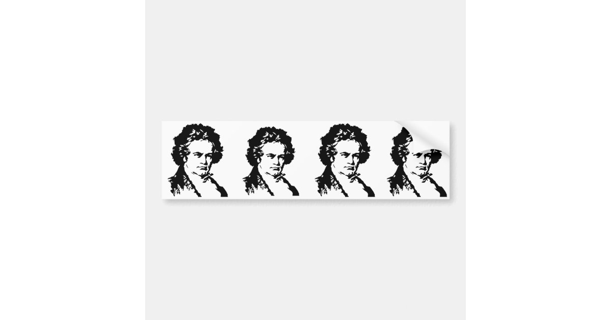 Ludwig van Beethoven Bumper Sticker | Zazzle