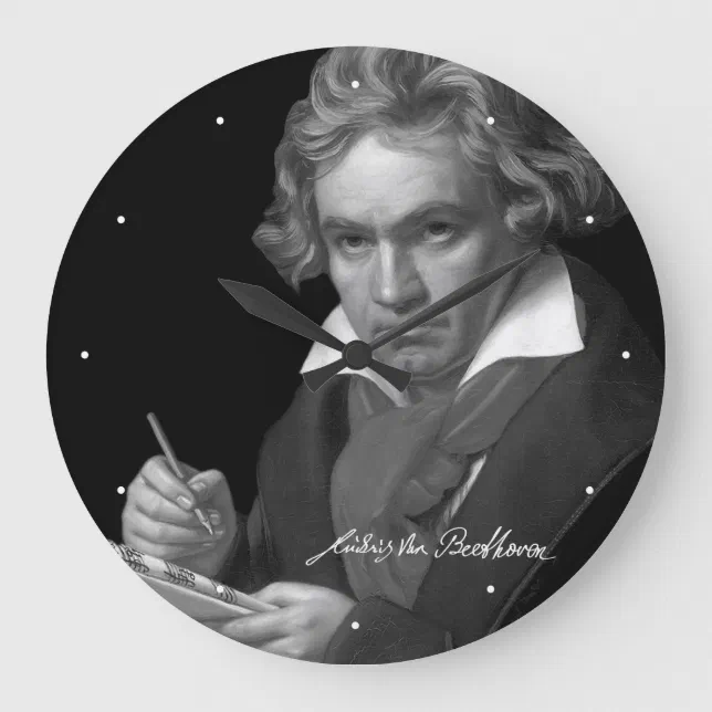 Ludwig van Beethoven Large Clock | Zazzle