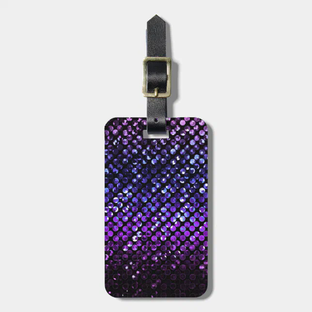 Luggage Tag Purple Crystal Bling Strass | Zazzle