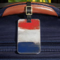 Luggage Tag with Cool French Flag | Zazzle