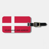 Luggage Tag with Flag of Denmark | Zazzle