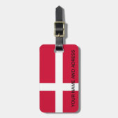 Luggage Tag with Flag of Denmark | Zazzle